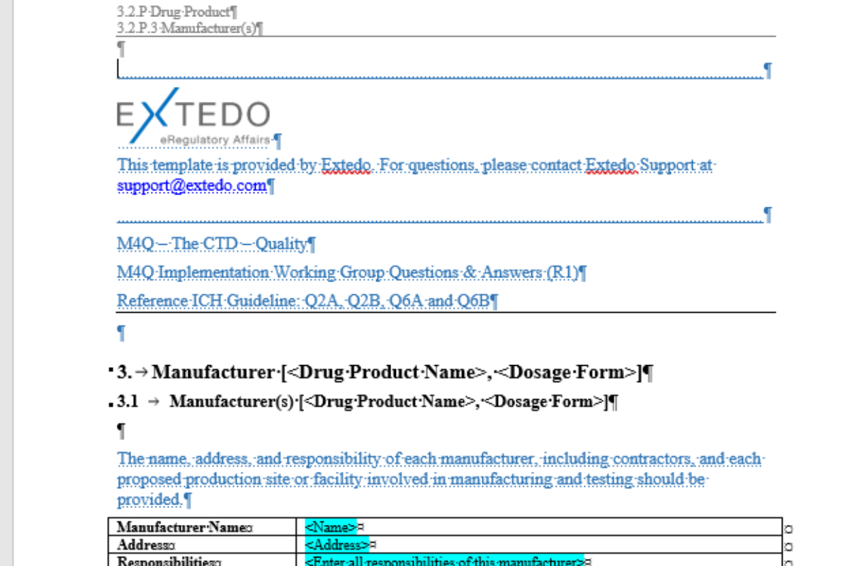 eCTDtemplates - Simplify your authoring process of eCTD dossiers | EXTEDO