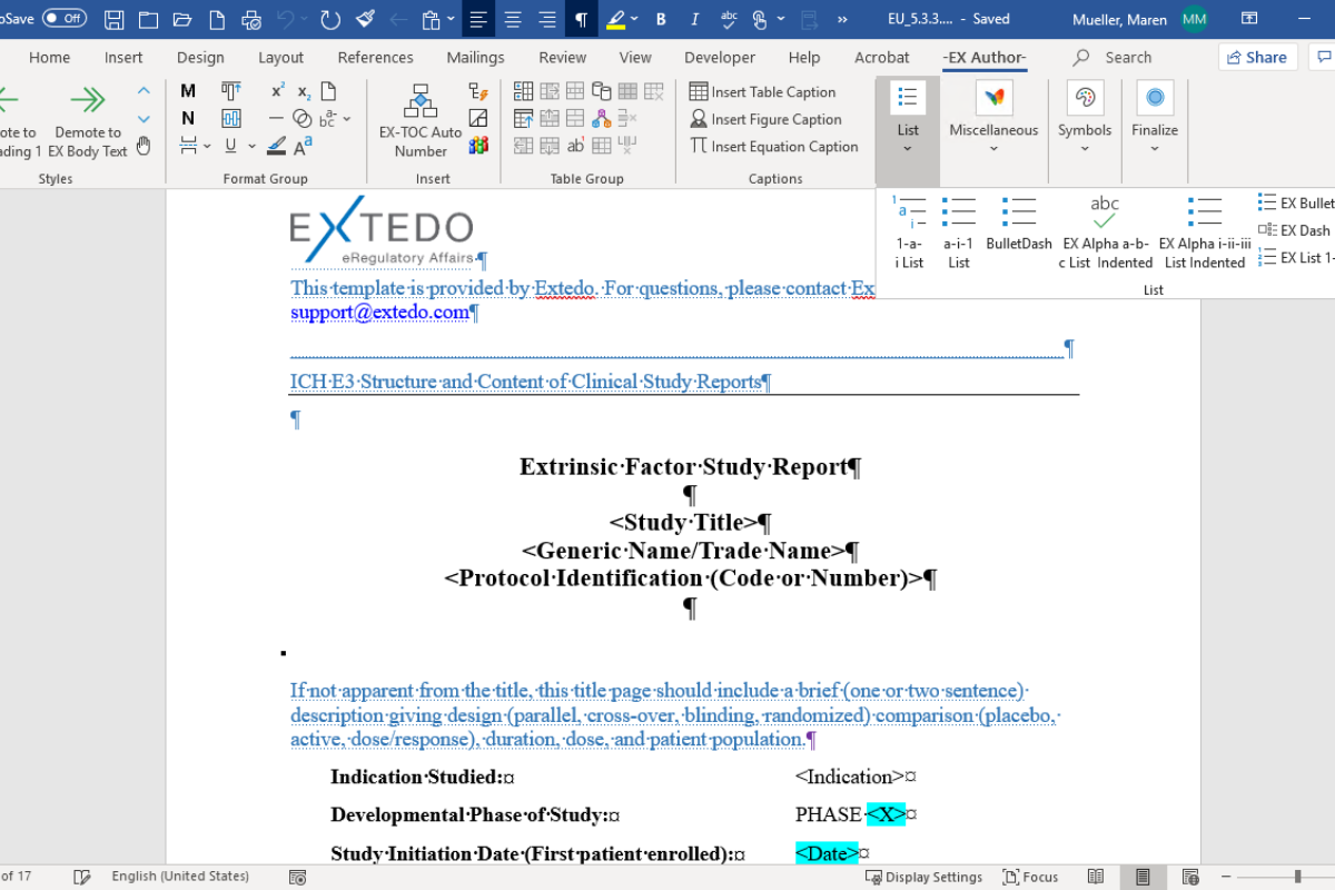 eCTDtemplates - Simplify your authoring process of eCTD dossiers | EXTEDO